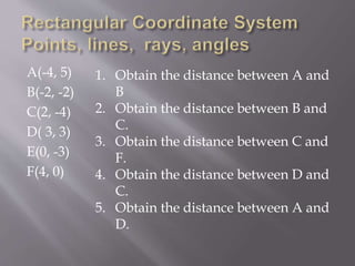 Rectangular coordinate system | PPTX