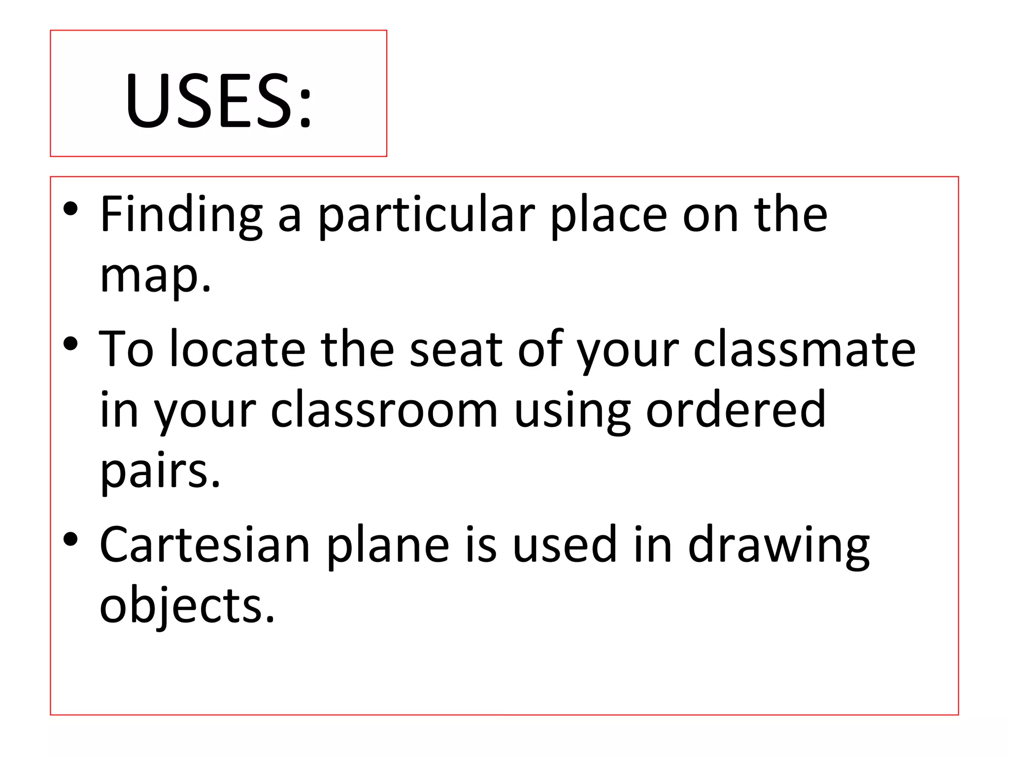 Rectangular Coordinate System Ppt Geography Science