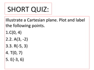 Rectangular Coordinate System | PPT