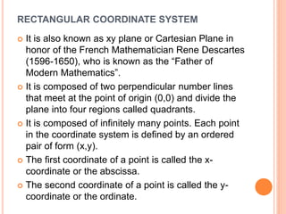 Rectangular coordinate system | PPTX
