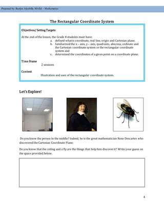 Rectangular Coordinate System Lesson Plan | DOCX