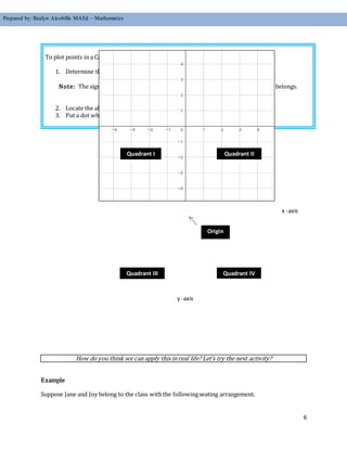 Rectangular Coordinate System Lesson Plan | DOCX