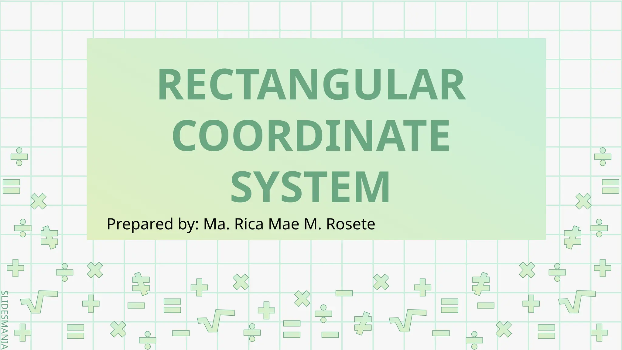 Math 8rectangular Coordinate System Pptx Geography Science