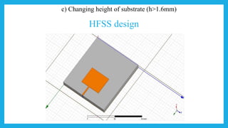 Rectangular Microstrip Antenna Parameter Study with HFSS | PDF