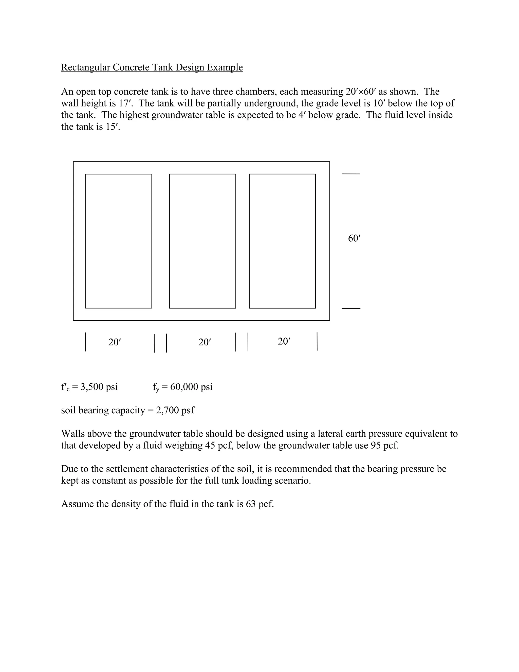 Rectangular tank example_latest | PDF
