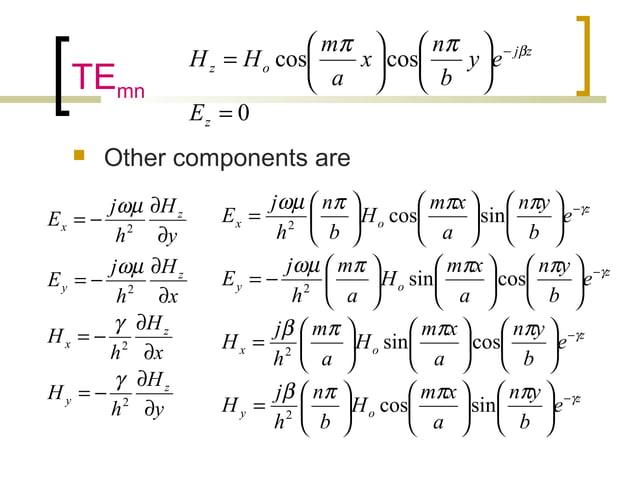 Rectangular Waveguides Ppt