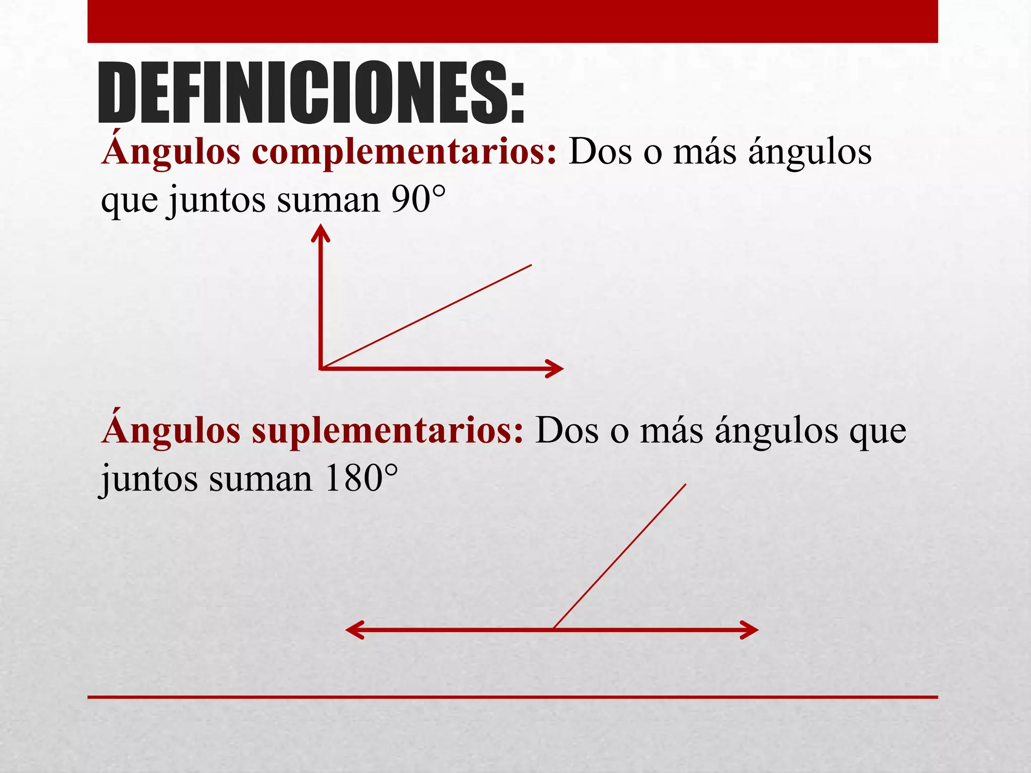 Rectas perpendiculares-paralelas. Ángulos complementarios y ...