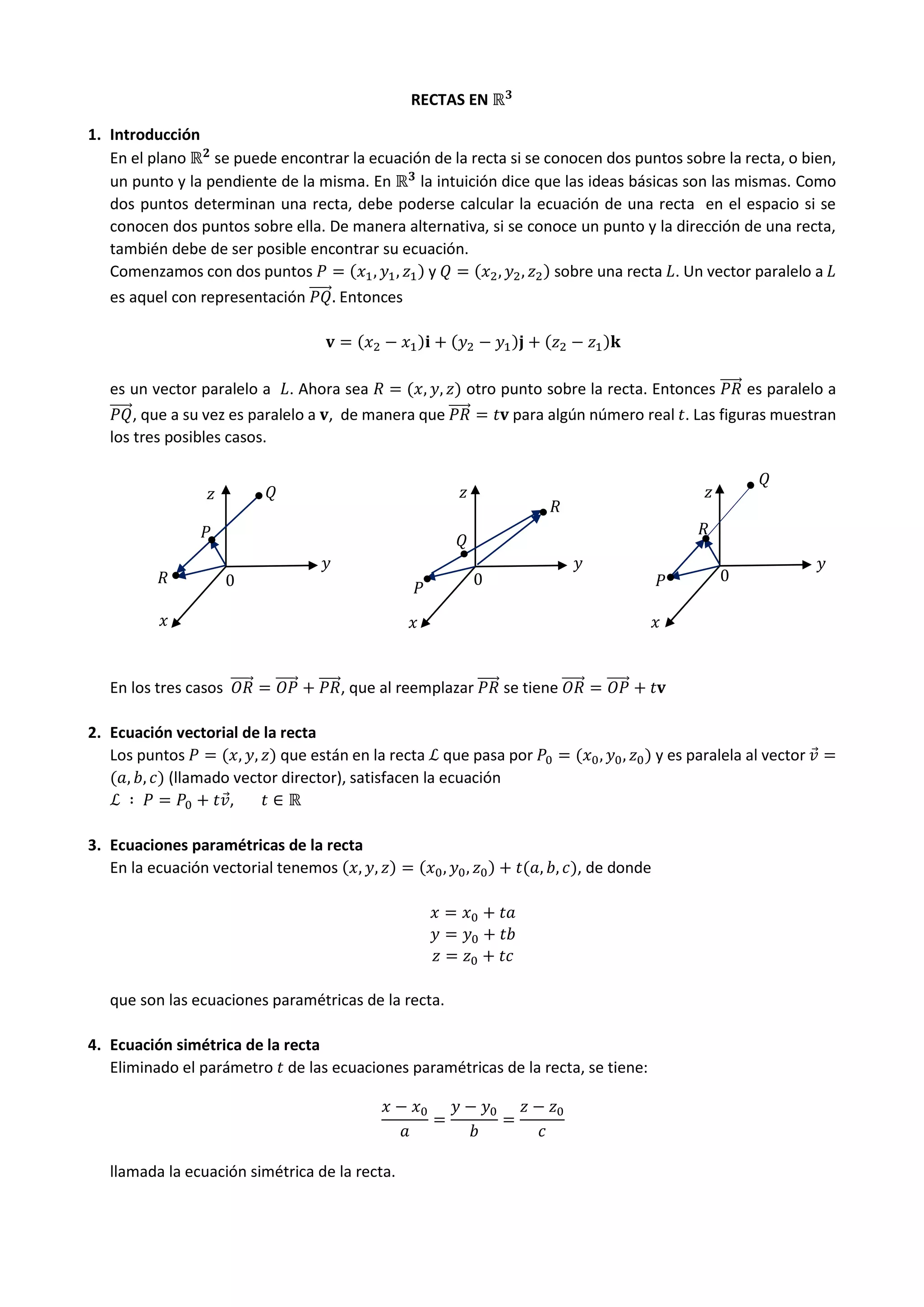 Rectas en r3 | PDF