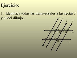 Rectas Paralelas Y Transversal | PPT