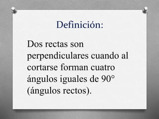 Rectas perpendiculares | PPTX