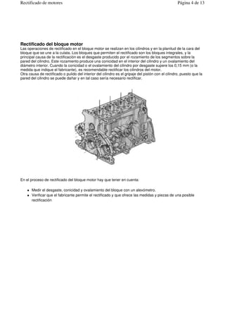 Rectificado de motores | PDF