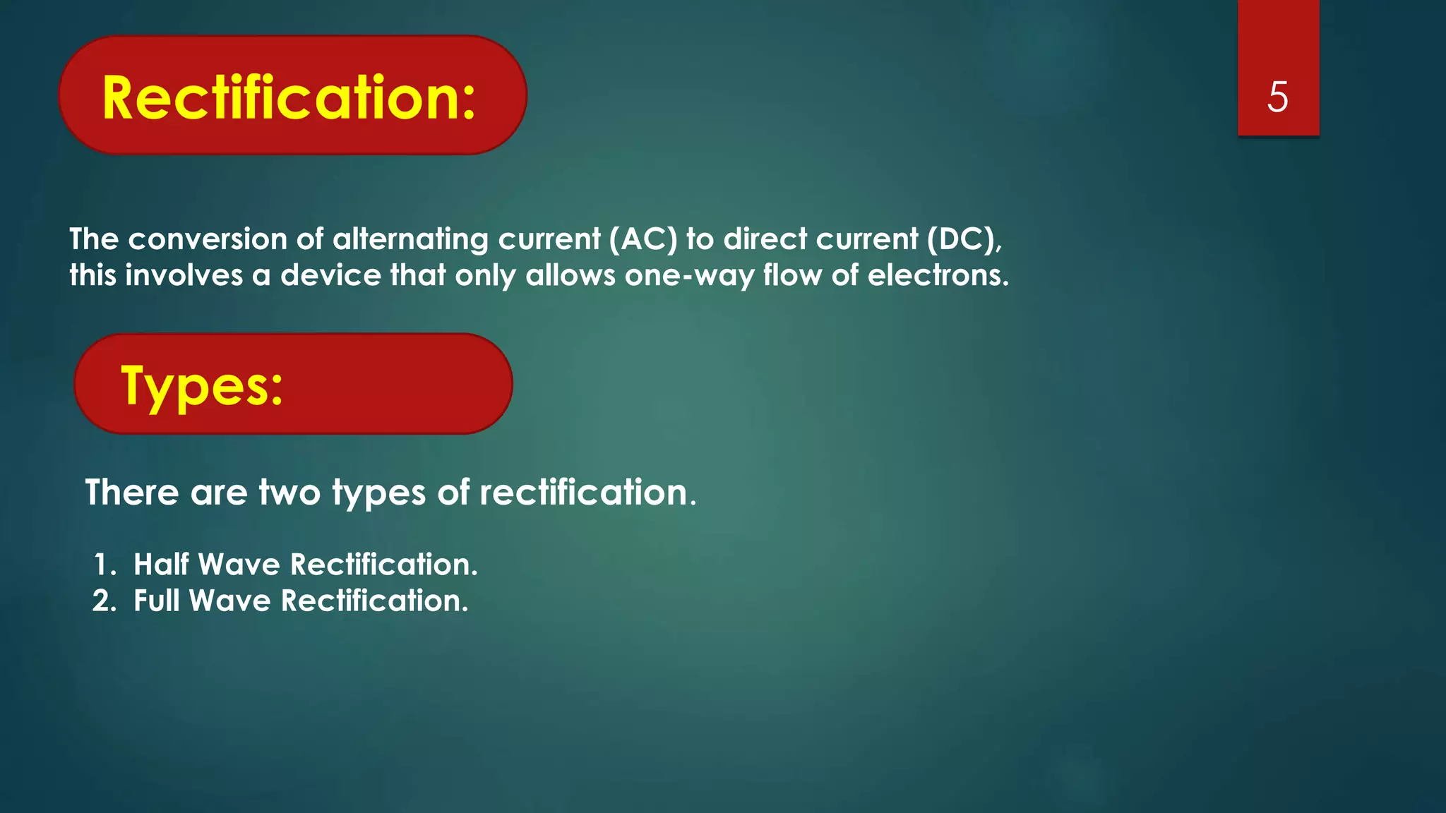 Rectification of diode | PPTX