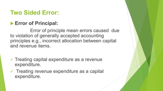 Rectification of errors with accounting terms | PPT