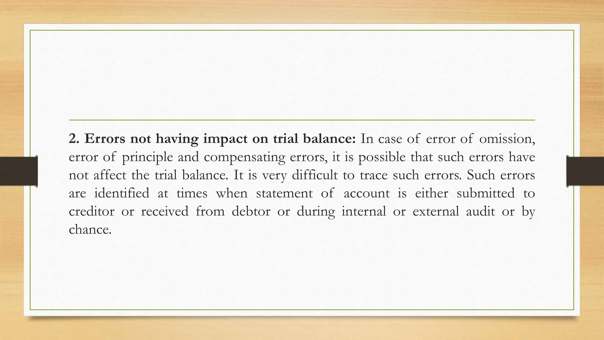 Rectification of error under trial balance | PPTX