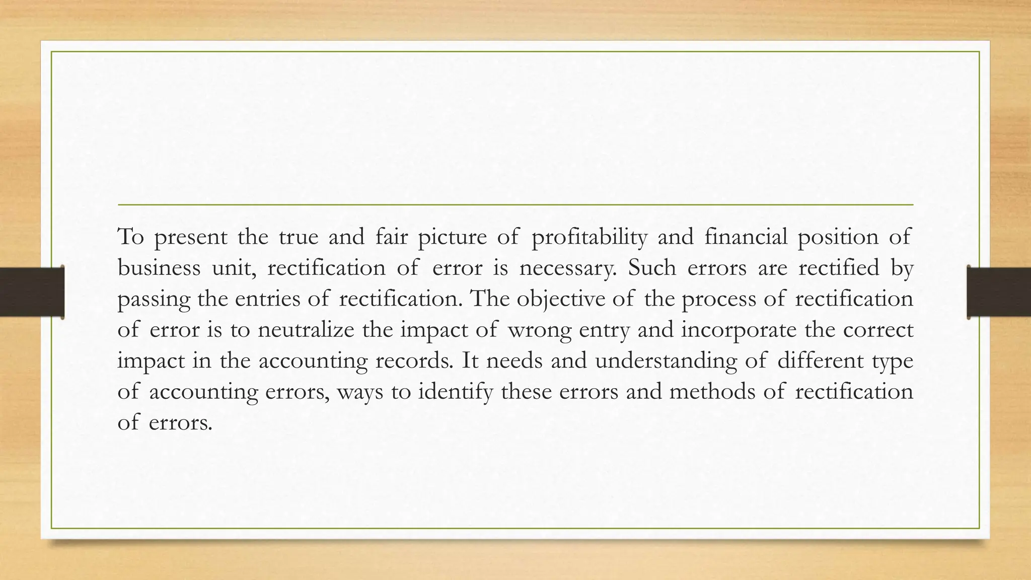 Rectification of error under trial balance | PPTX