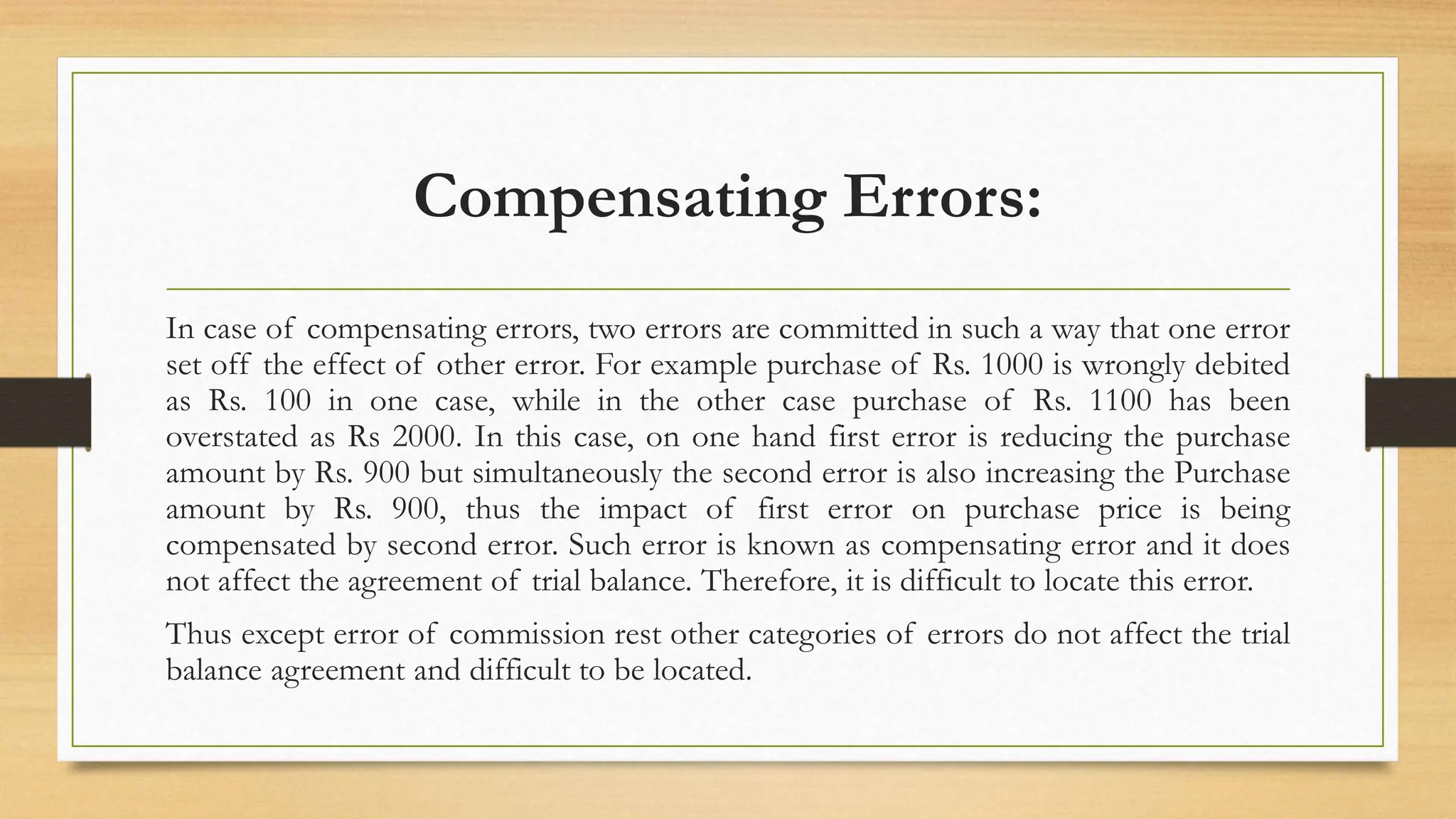 Rectification of error under trial balance | PPTX