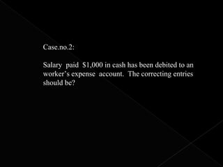 Rectification of errors in accounting | PPT