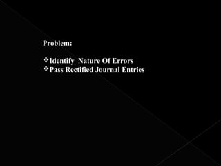 Rectification of errors in accounting | PPT