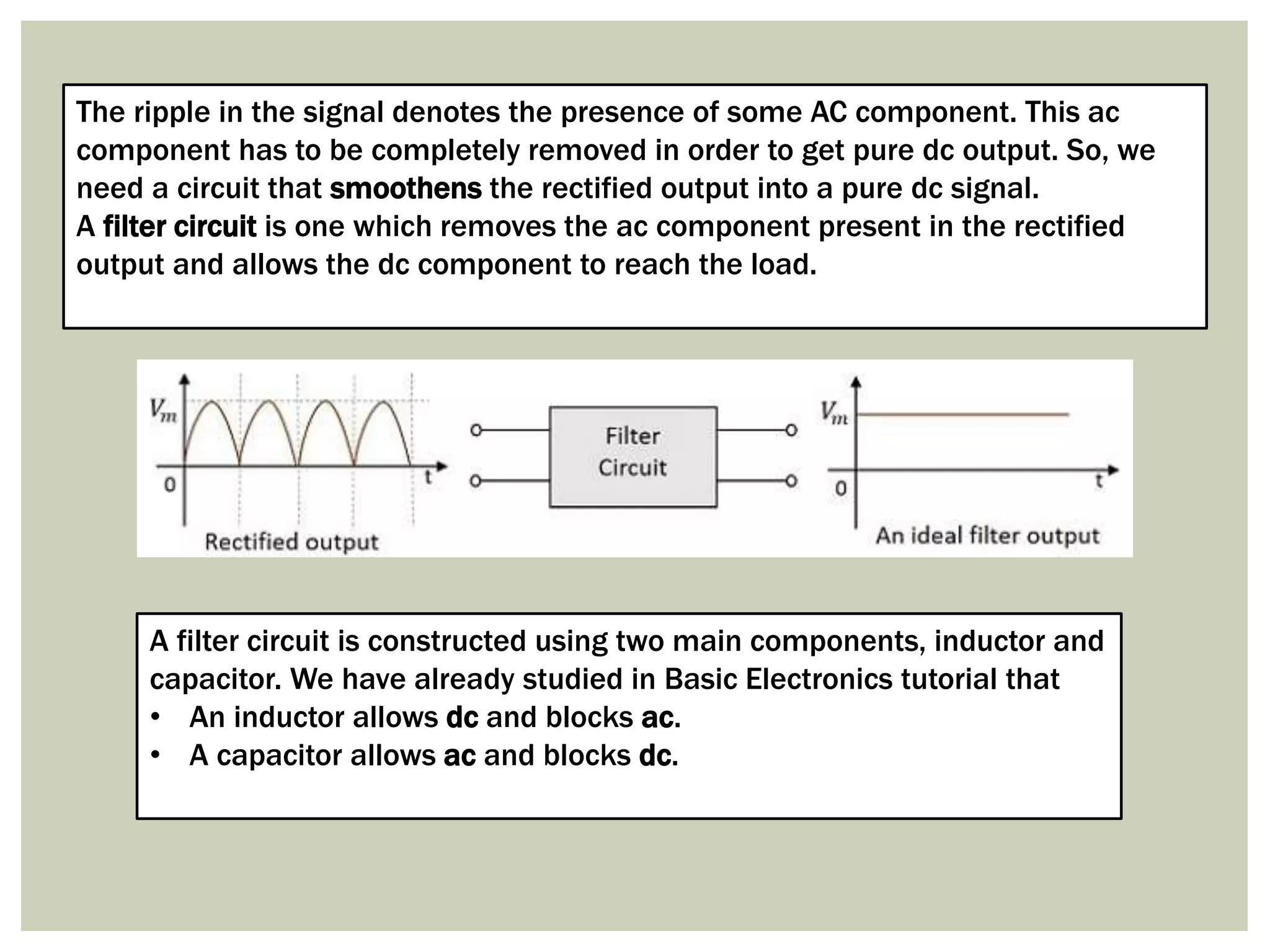 Rectifier and Filter circuits (chapter14) | PPTX