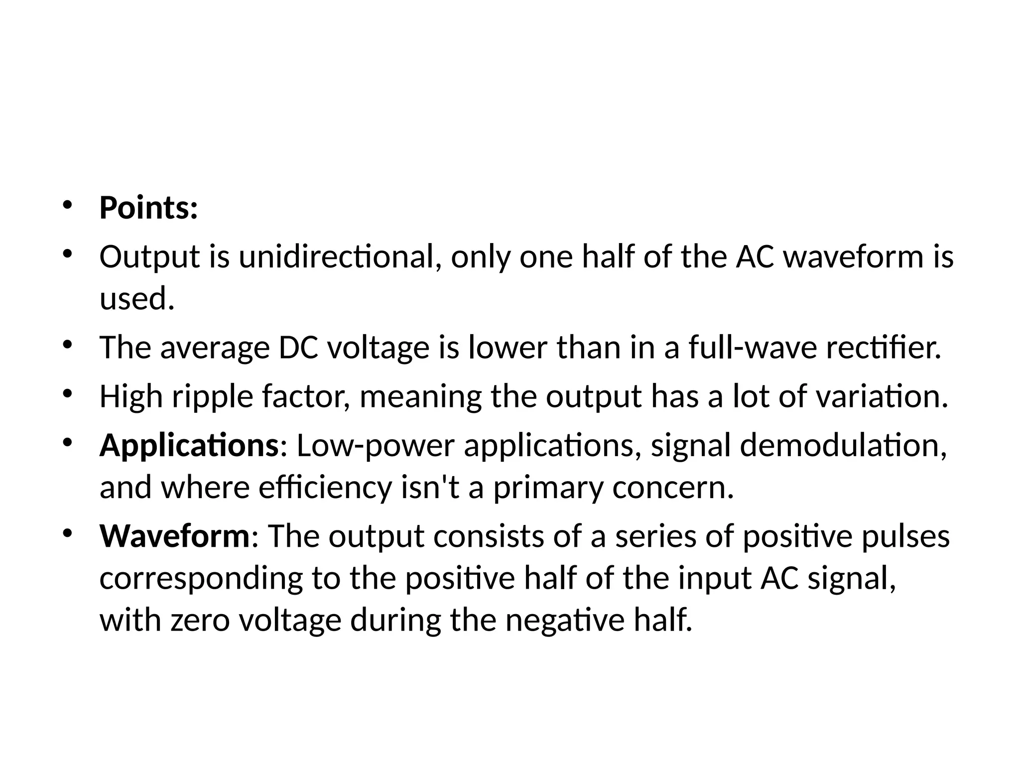 Rectifier half wave and full wave rectifier | PPTX