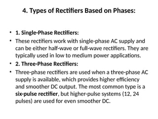 Rectifier half wave and full wave rectifier | PPTX