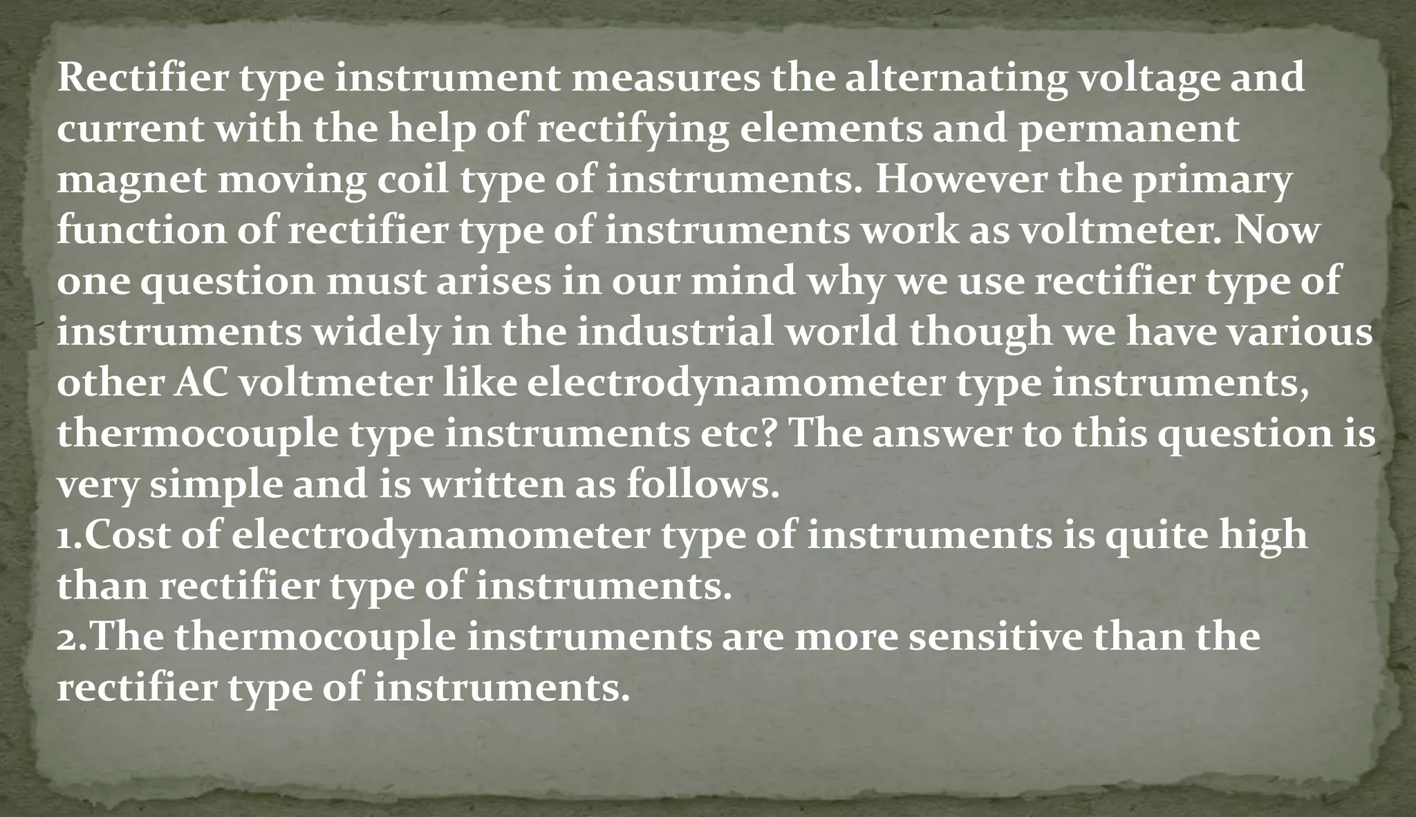 Rectifier and Amplifer instruments | PPTX
