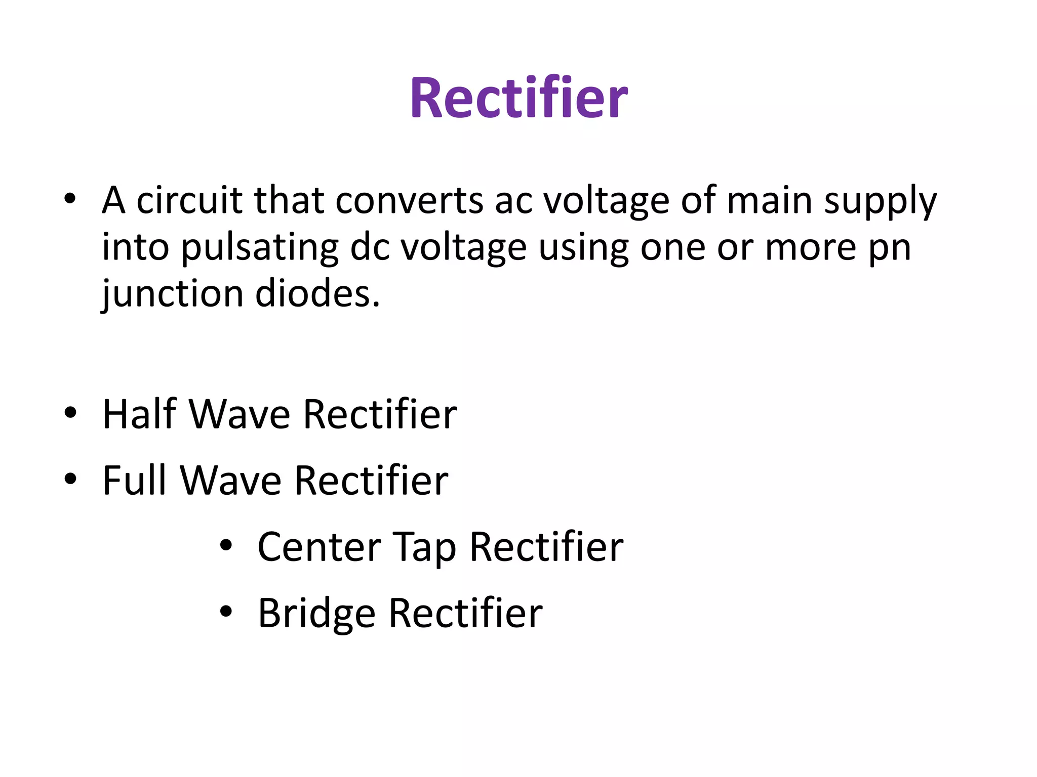 Rectifiers | PDF