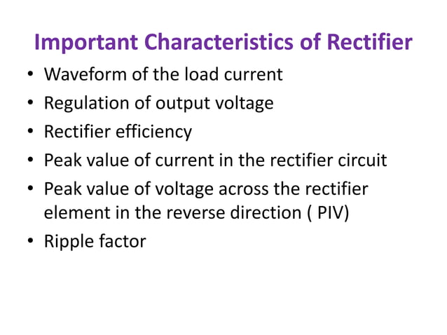Rectifiers | PDF