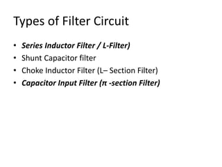Rectifiers and Filter Circuits | PPTX