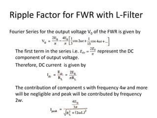 Rectifiers and Filter Circuits | PPTX