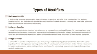 Rectifiers: Types, Applications and Analysis | PPT