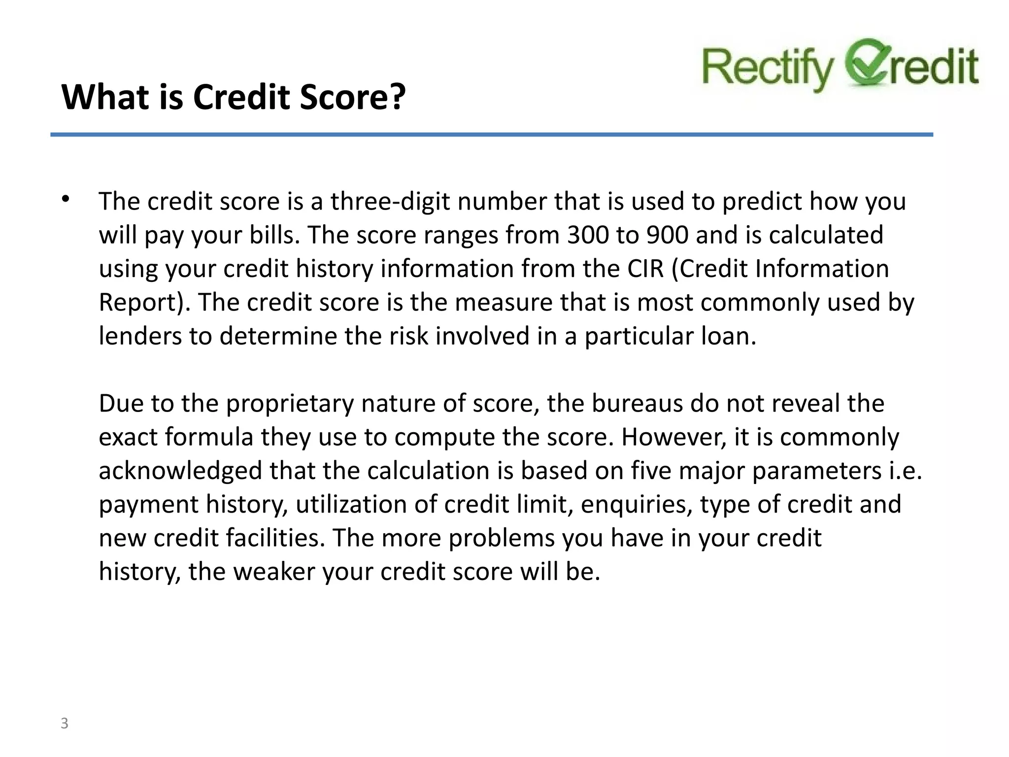 What is Credit Score? | PPT