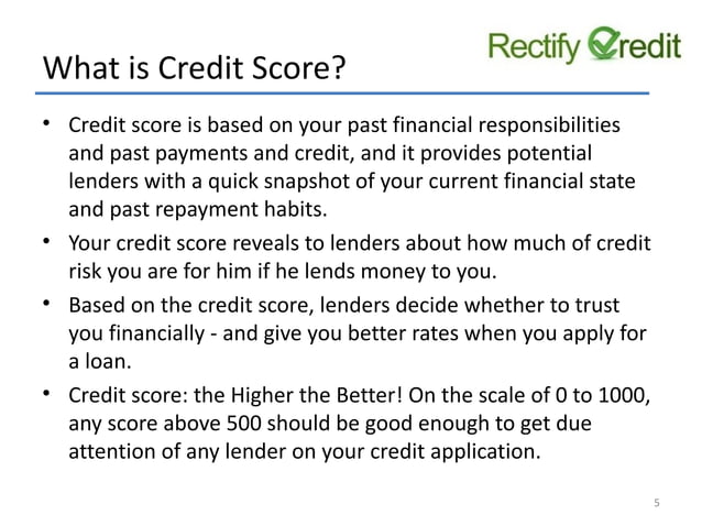 What is Credit Score? | PPT