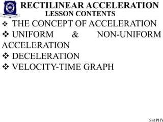 RECTILINEAR ACCELERATION.ppt