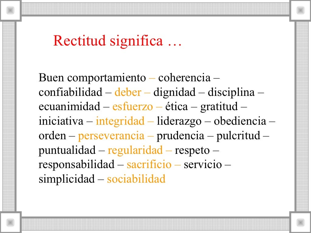 Rectitud