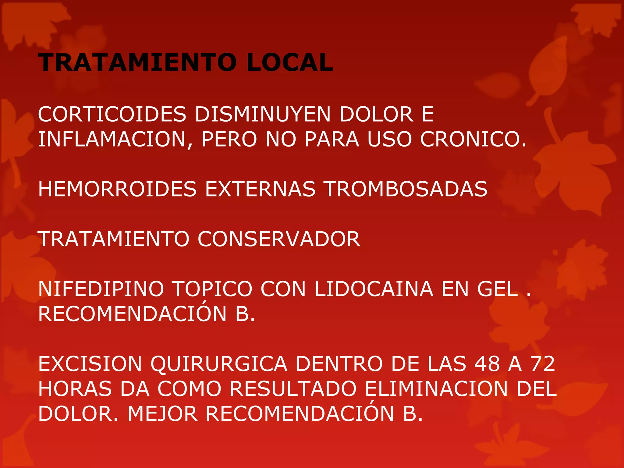Patología Recto Anal benigna - hemorroides - absceso - fistula - fisura ...