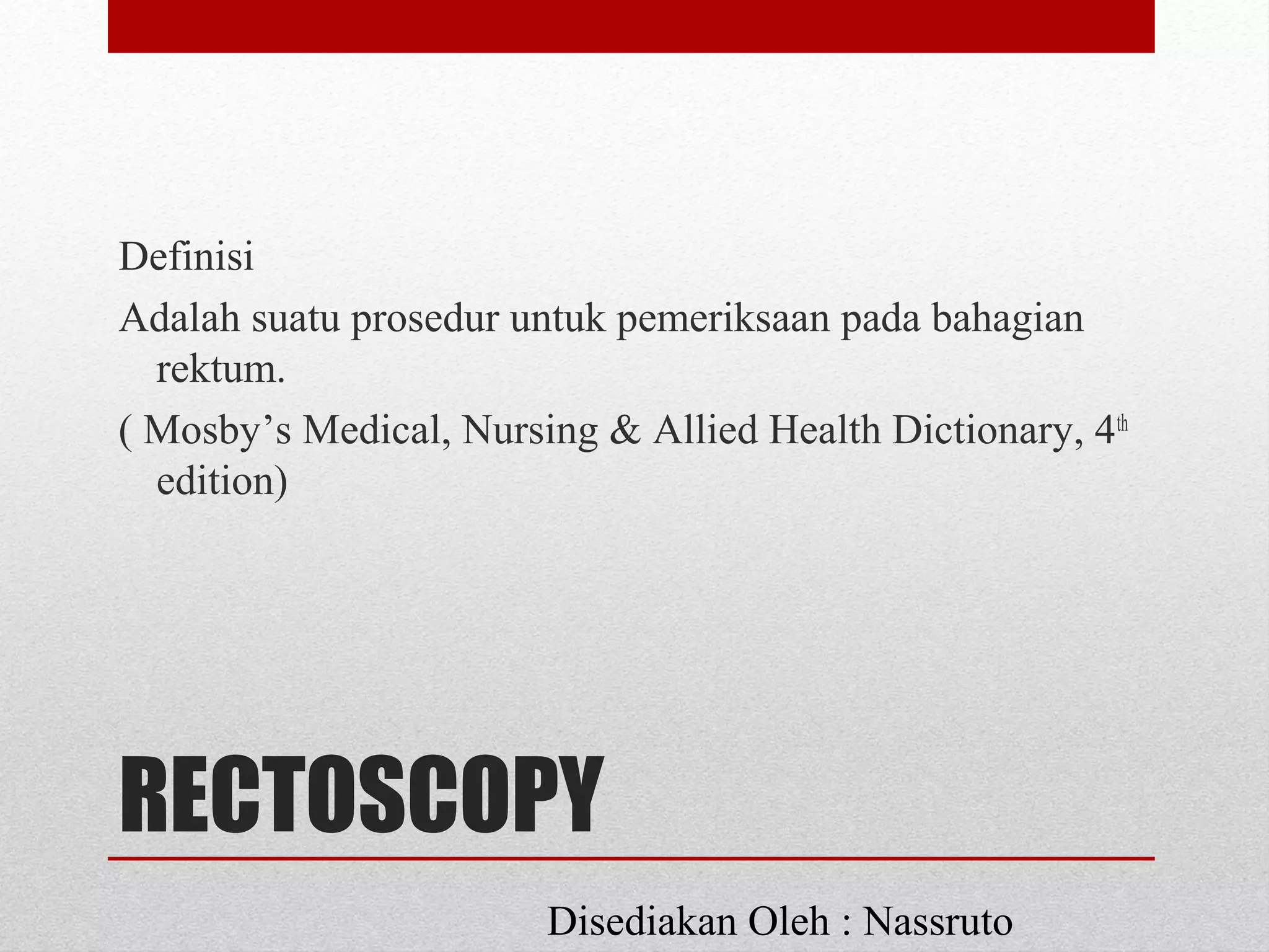Rectoscopy | PPT