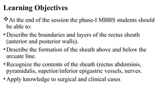 Rectus Sheath And Abdominal Incisions PPT | PPTX