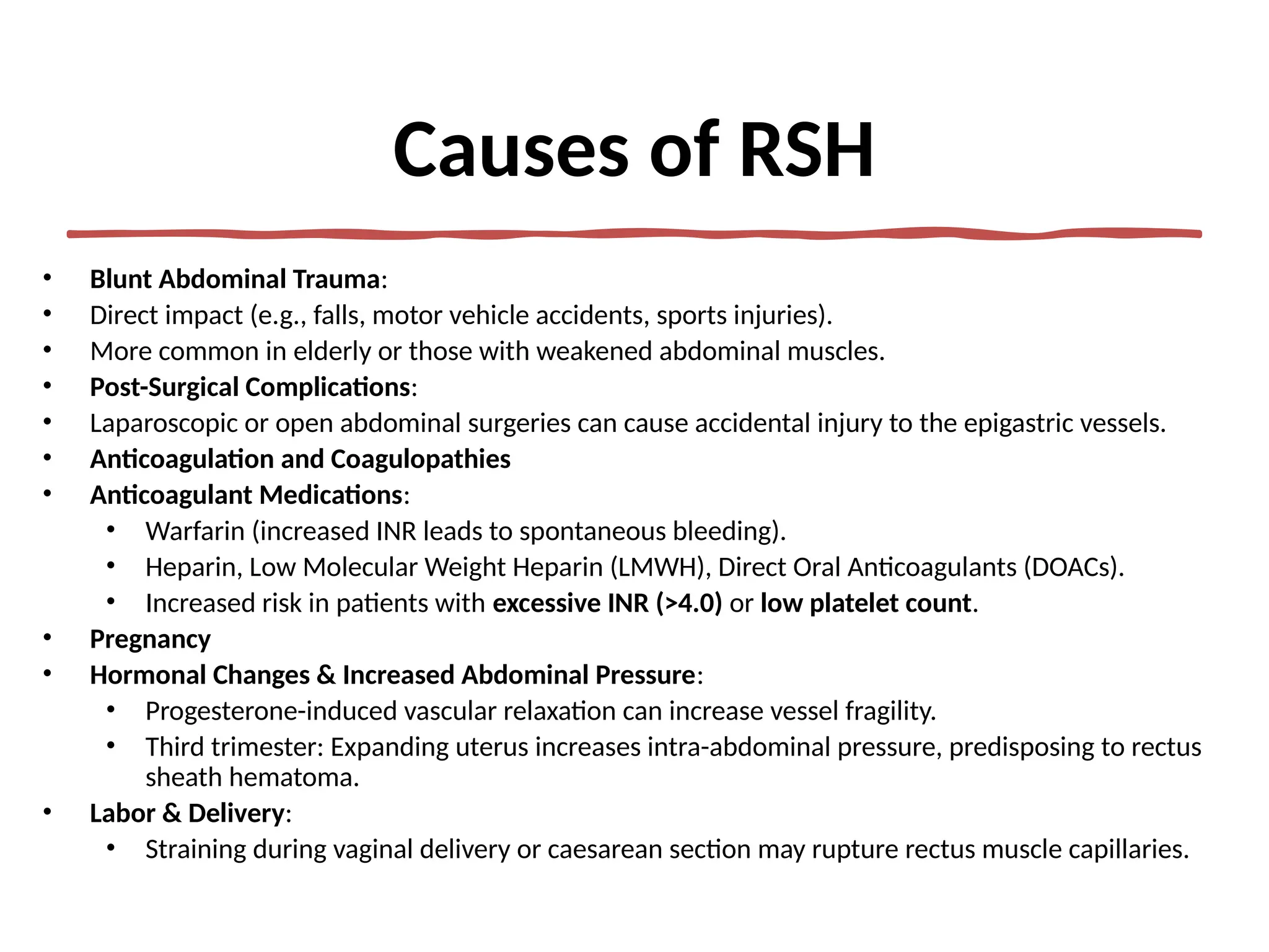 rectus sheath hematoma. surgical aspect | PPT