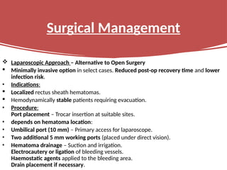 rectus sheath hematoma. surgical aspect | PPTX