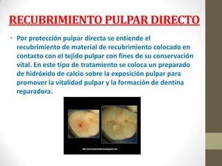 Recubrimiento pulpar | PDF