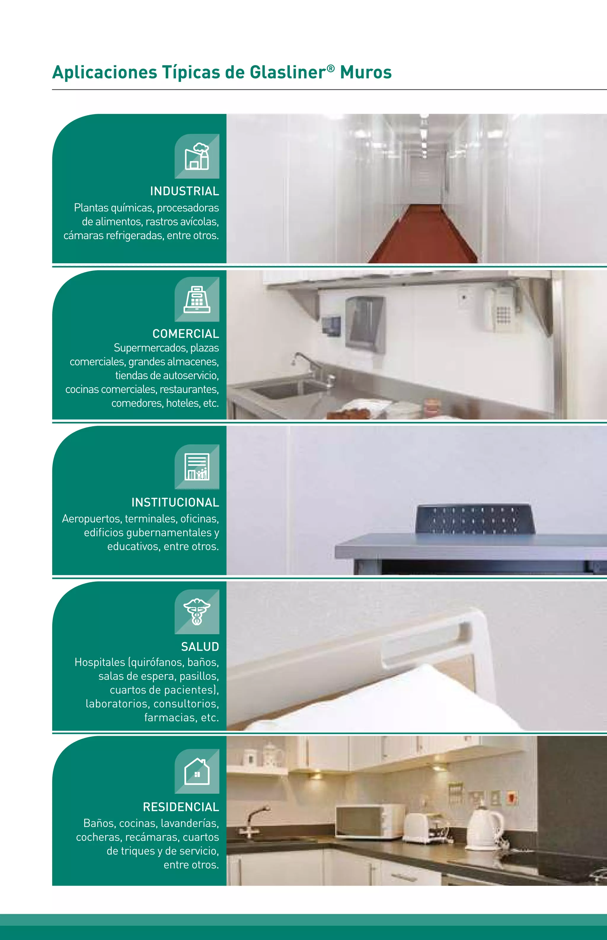 Recubrimientos para muros y plafones Glasliner Gama Folleto | PDF