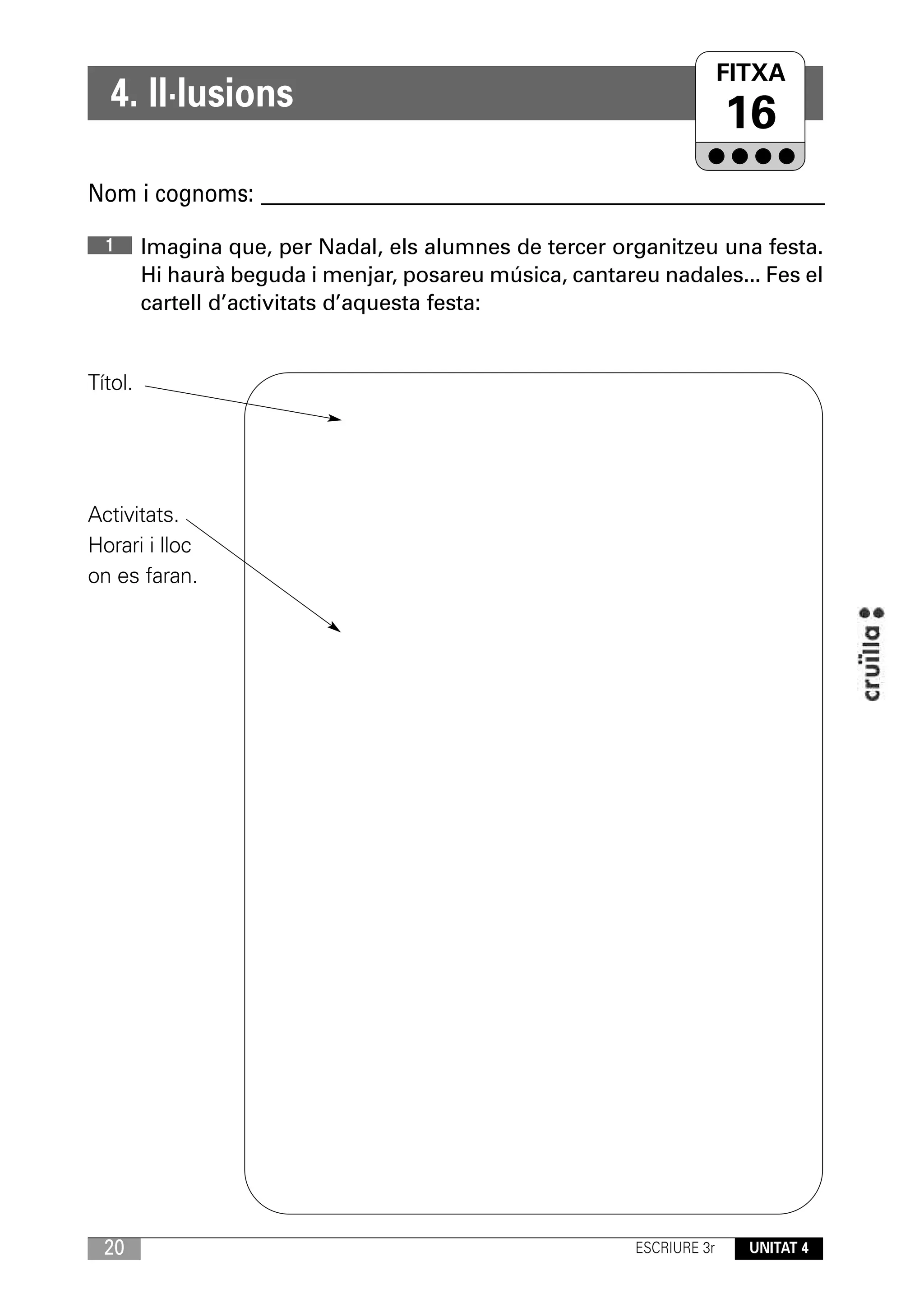 Cuaderno ejercicios de lengua 3r ep, catalán | PDF