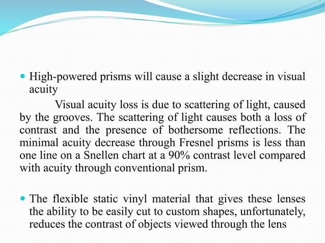 Recumbent prisms and fresnel prisms | PPTX