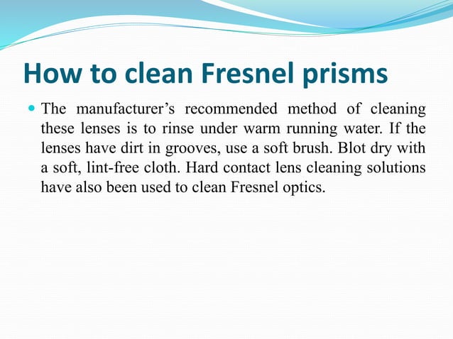 Recumbent prisms and fresnel prisms | PPTX