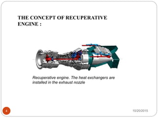 Recuperative heat exchangers in the exhaust nozzle of an Aero engine | PPT