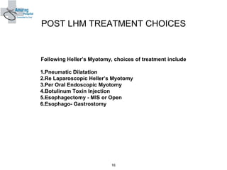 Recurrence of Symptoms after Heller's myotomy- ACHALASIA | PPTX