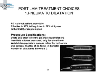Recurrence of Symptoms after Heller's myotomy- ACHALASIA | PPTX