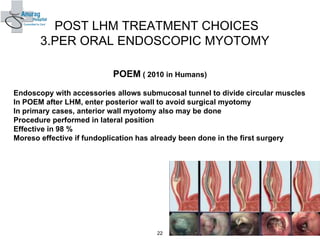 Recurrence of Symptoms after Heller's myotomy- ACHALASIA | PPTX