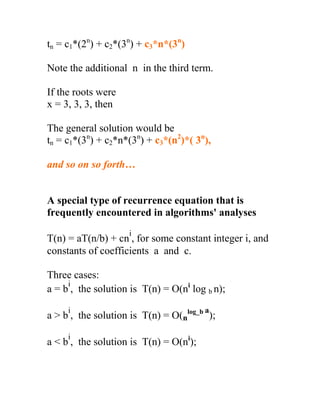 Recurrence equations | DOCX